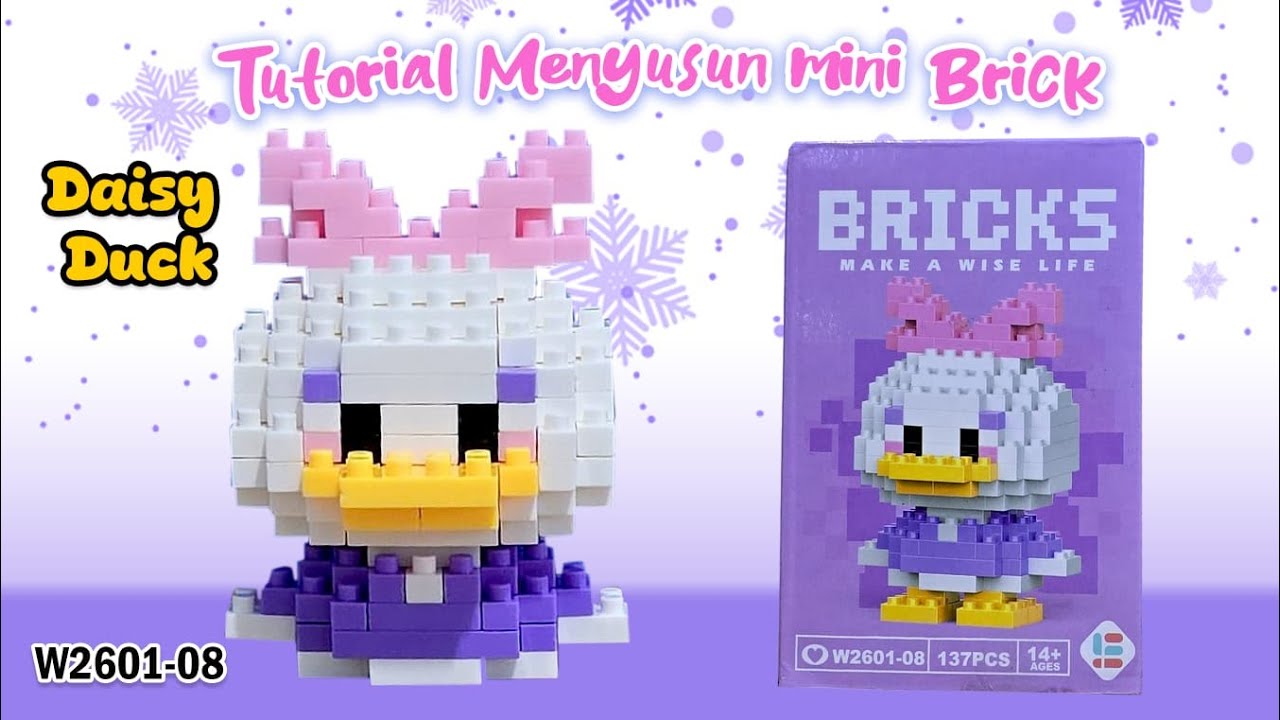 MENYUSUN BALOK NANO BLOCKS MINI LEGO BRICKS MAKE A WISE LIFE W2601-08 DAISY DUCK - YouTube