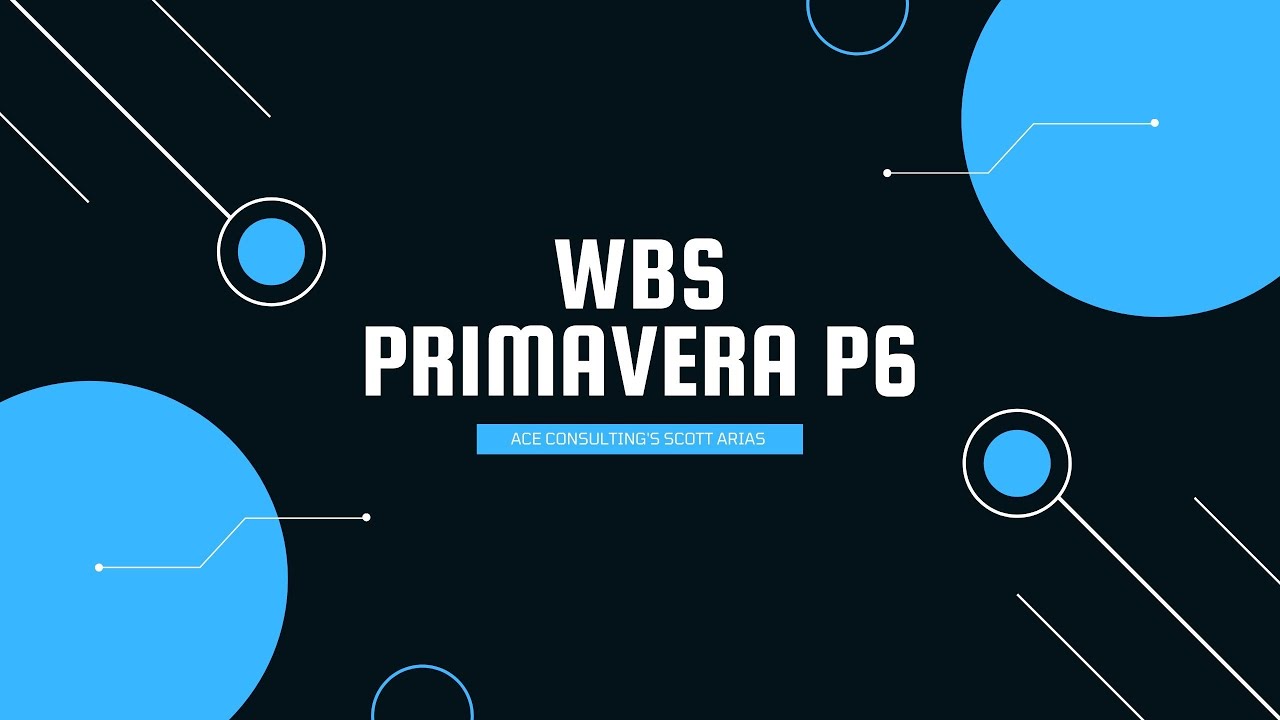 PRIMAVERA P6 MADE EASY! Work Base Structure (WBS) P6 - YouTube