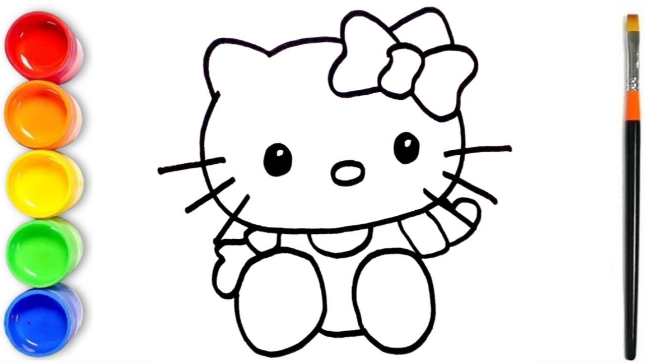 How To Draw Hello Kitty Step By Step 🎀 Hello Kitty Drawing - YouTube