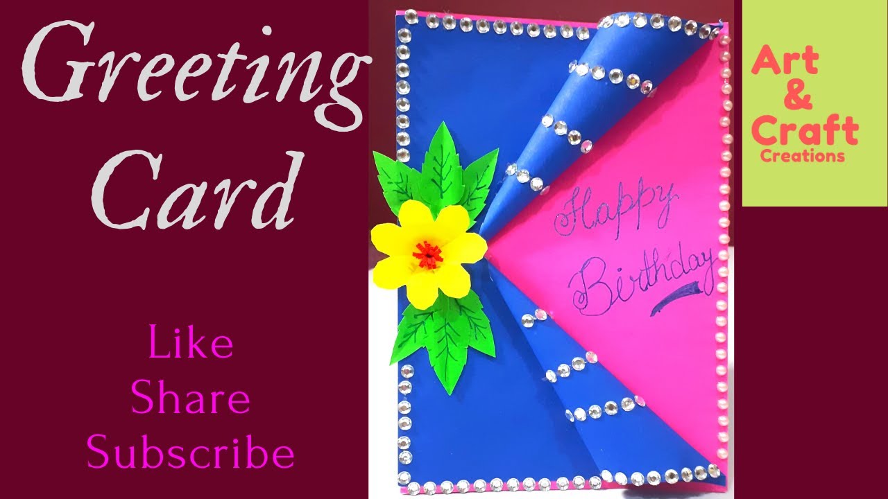 Beautiful Birthday Greeting Card Idea | DIY Birthday card | complete ...