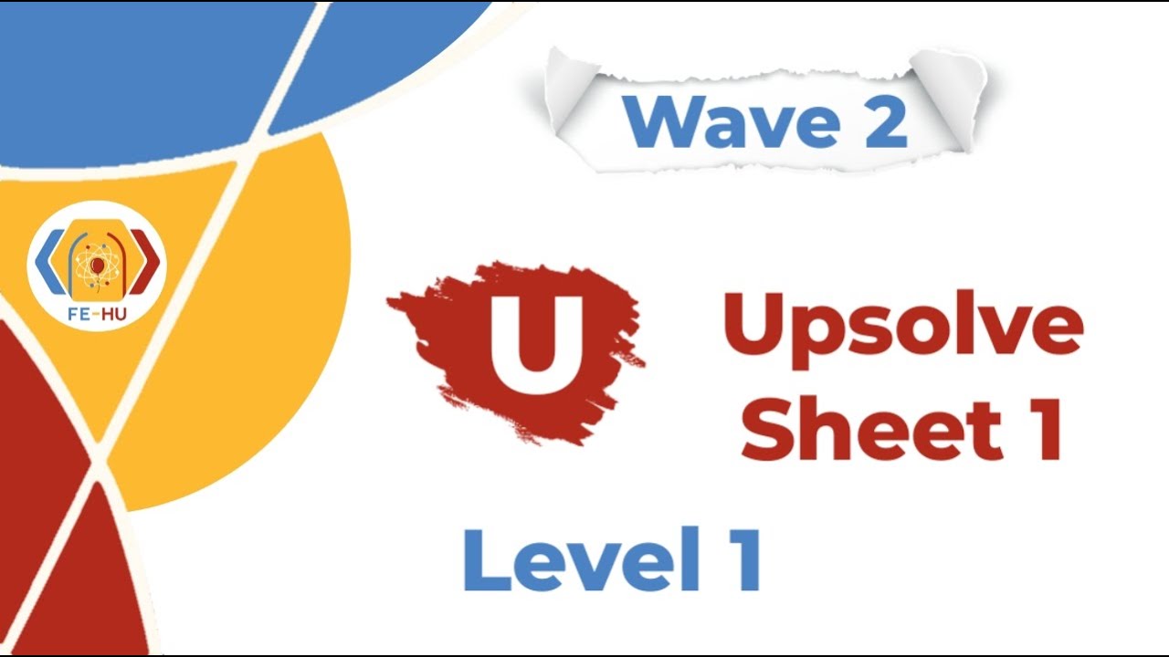 U. Catch Overflow! | Level 1 2025 - Upsolve Sheet 1 | STLs (Linear ...