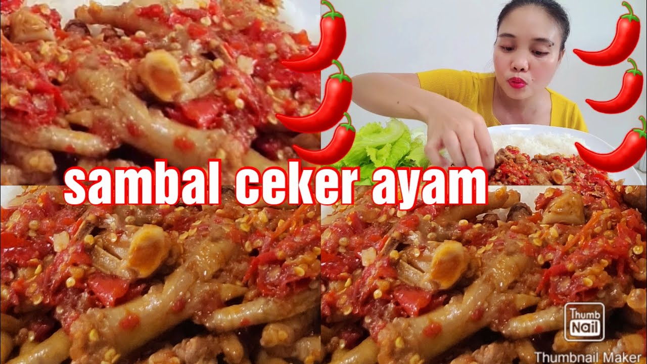 Mukbang Ceker Ayam Sambal Belado Dan Jengkol Muda🌶 Youtube