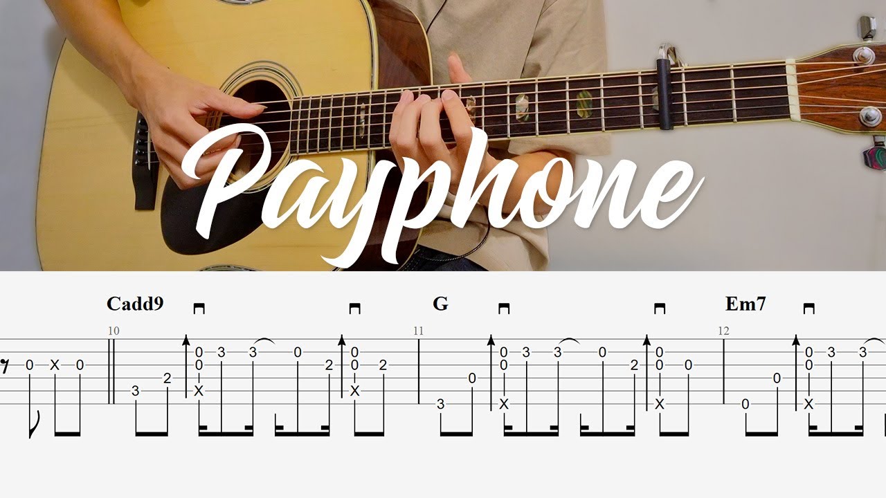 Payphone - Maroon 5 (Fingerstyle guitar cover / Tab) | Chillutar ...
