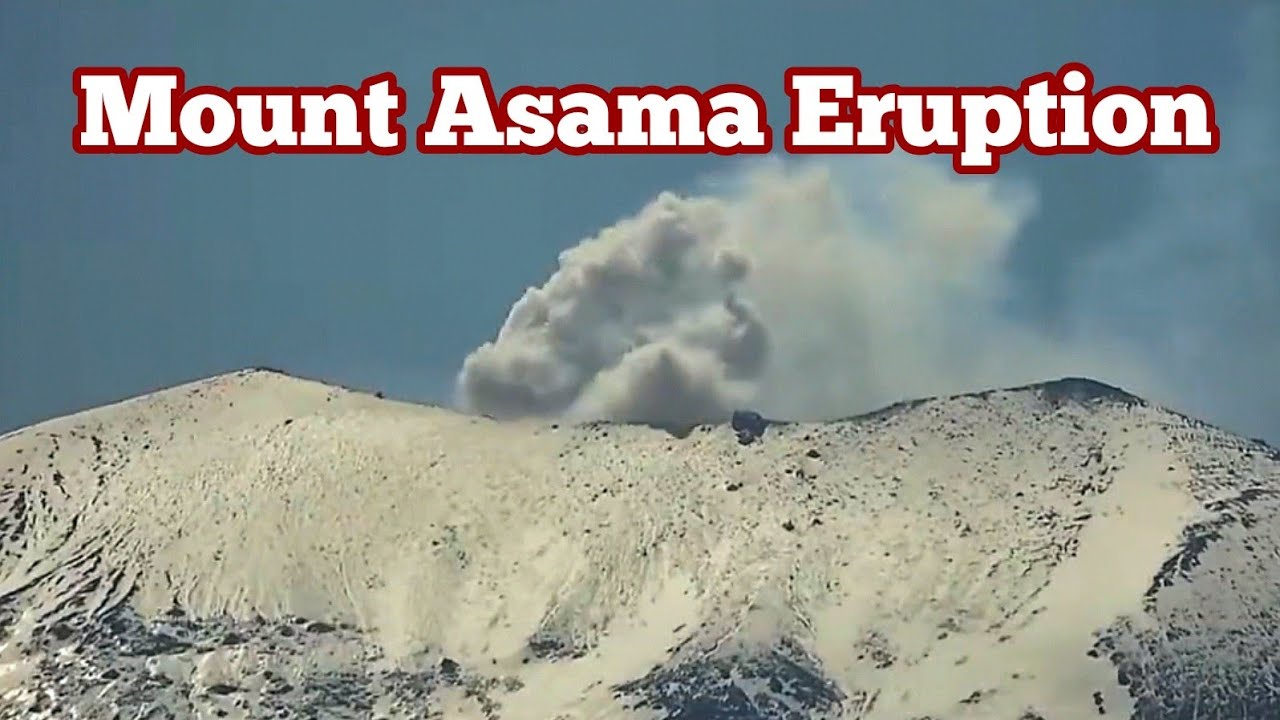Mount Asama Eruption, Honshu Island, Japan, Indo-Pacific Ring Of Fire ...