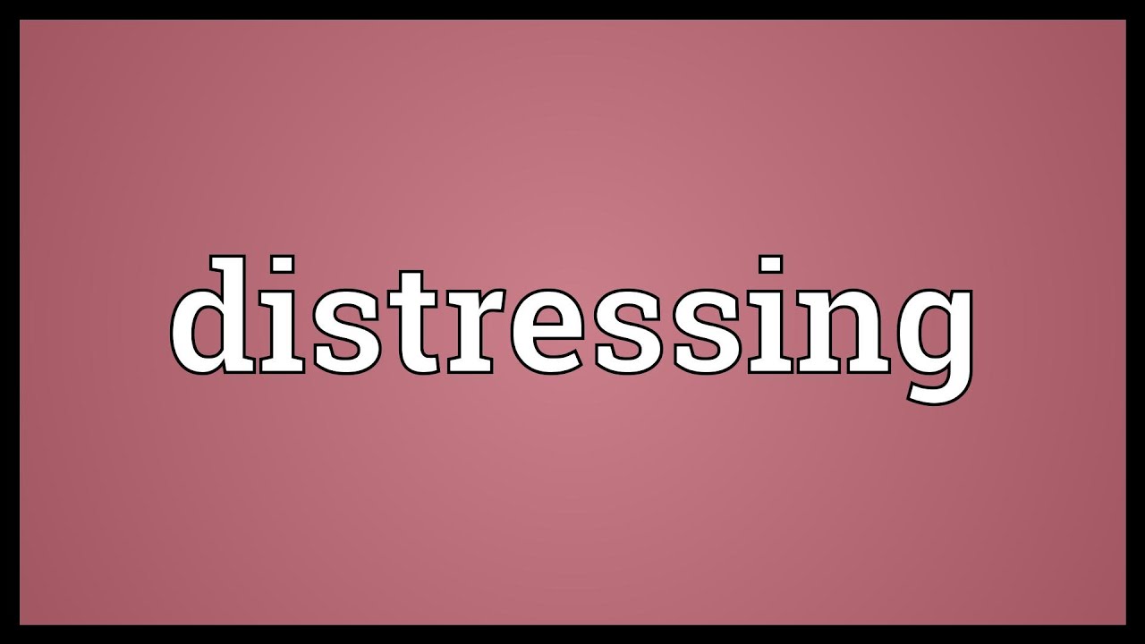 Distressing Meaning - YouTube