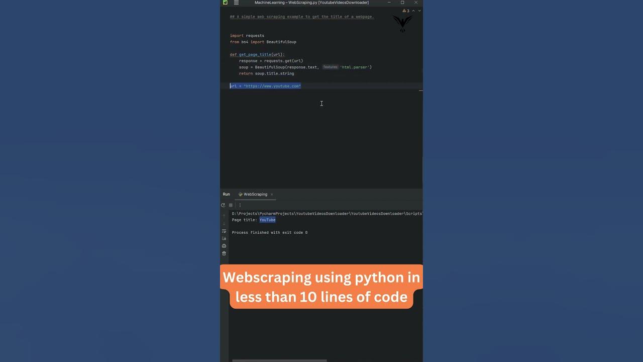 Web Scraping in Less Than 10 Lines of Python Code! 🚀 - YouTube