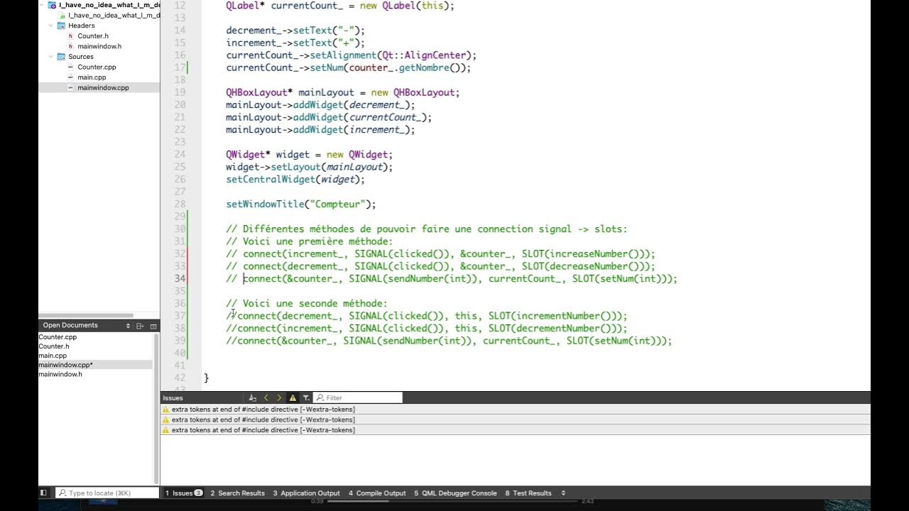 Différentes méthodes de faire une connection entre signal et slots. Qt ...