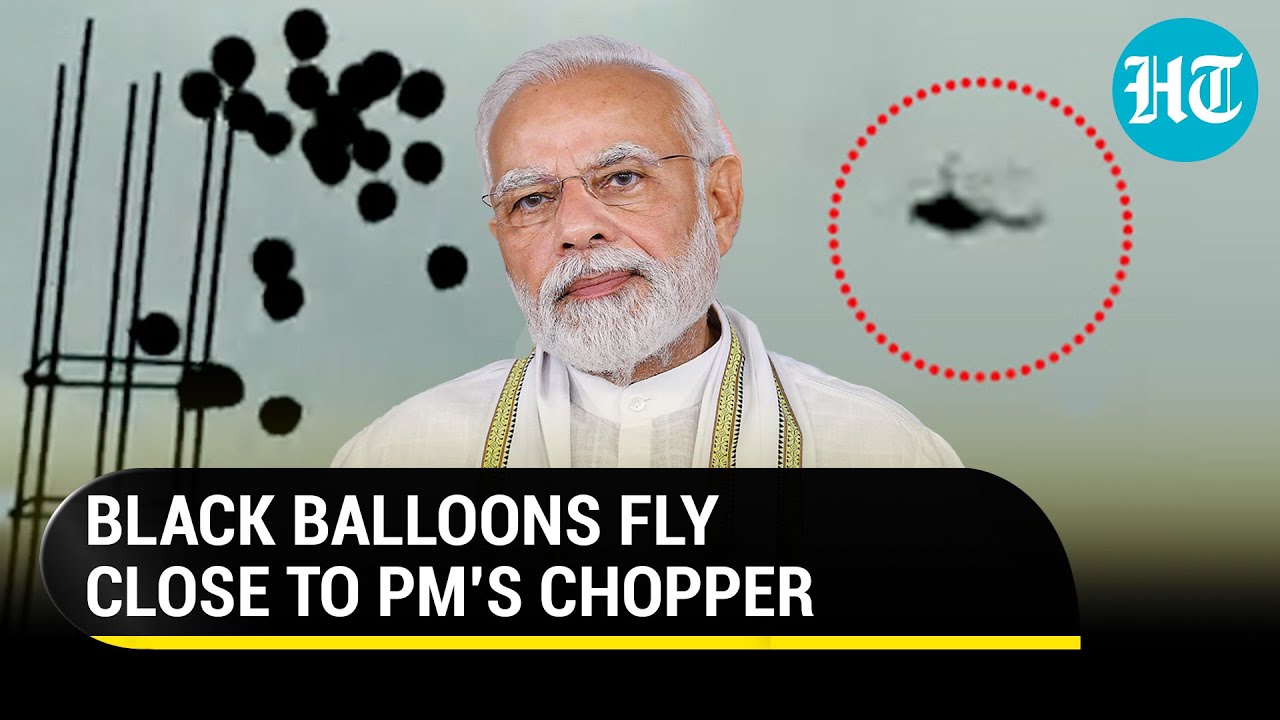 PM Modi security breach? Balloons released by Cong near PM's chopper in ...