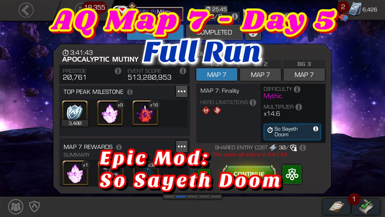AQ Map 7 Variant 1 Day 5 (Season 8) #mcoc - YouTube