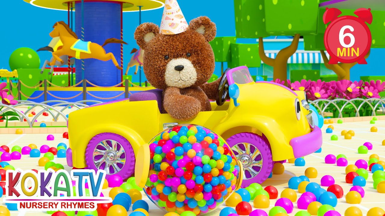 Wheels On The Bus | Learning Colors | Bear Dont Cry | Nursery Rhymes ...