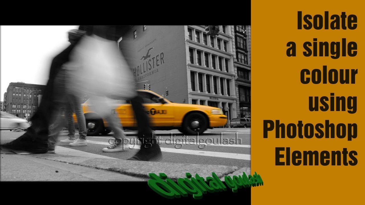 Learn Photoshop Elements - Isolate a colour in a black and white image ...