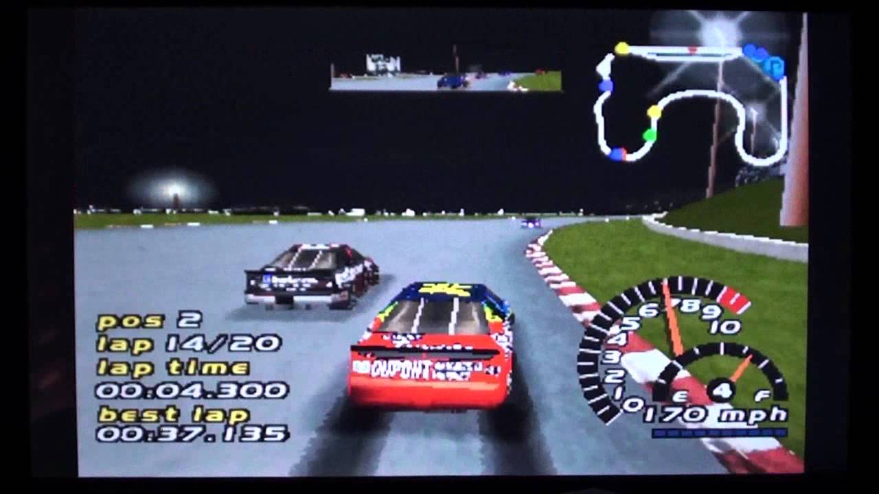 NASCAR 2000 (PS1) - Race 22/24 - Lakeshore 500 - YouTube