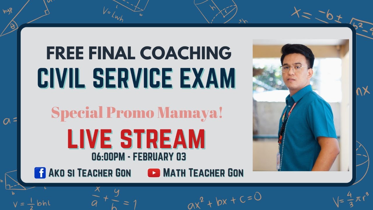 FREE CSE Final Coaching by Teacher Gon - YouTube