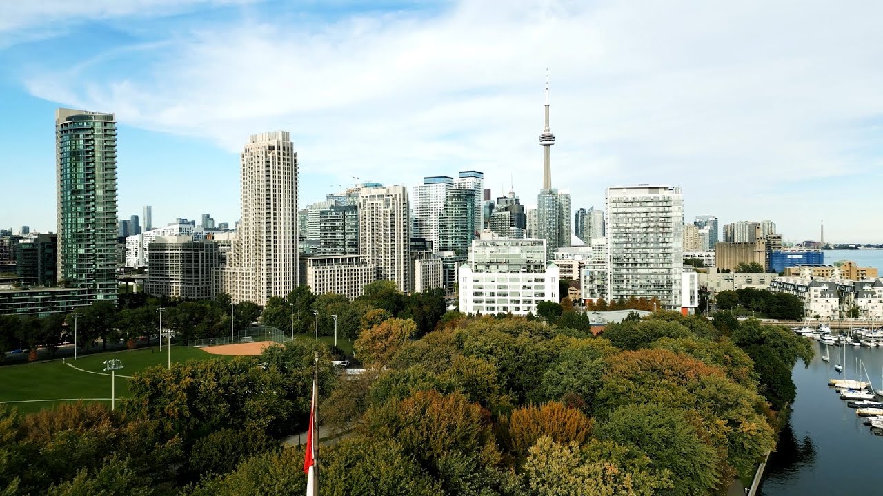 Toronto Drone 4K Stock Footage | Coronation Park - YouTube