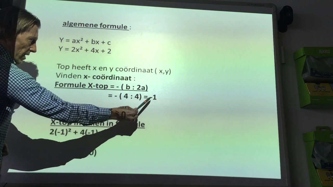 Top van een parabool - YouTube