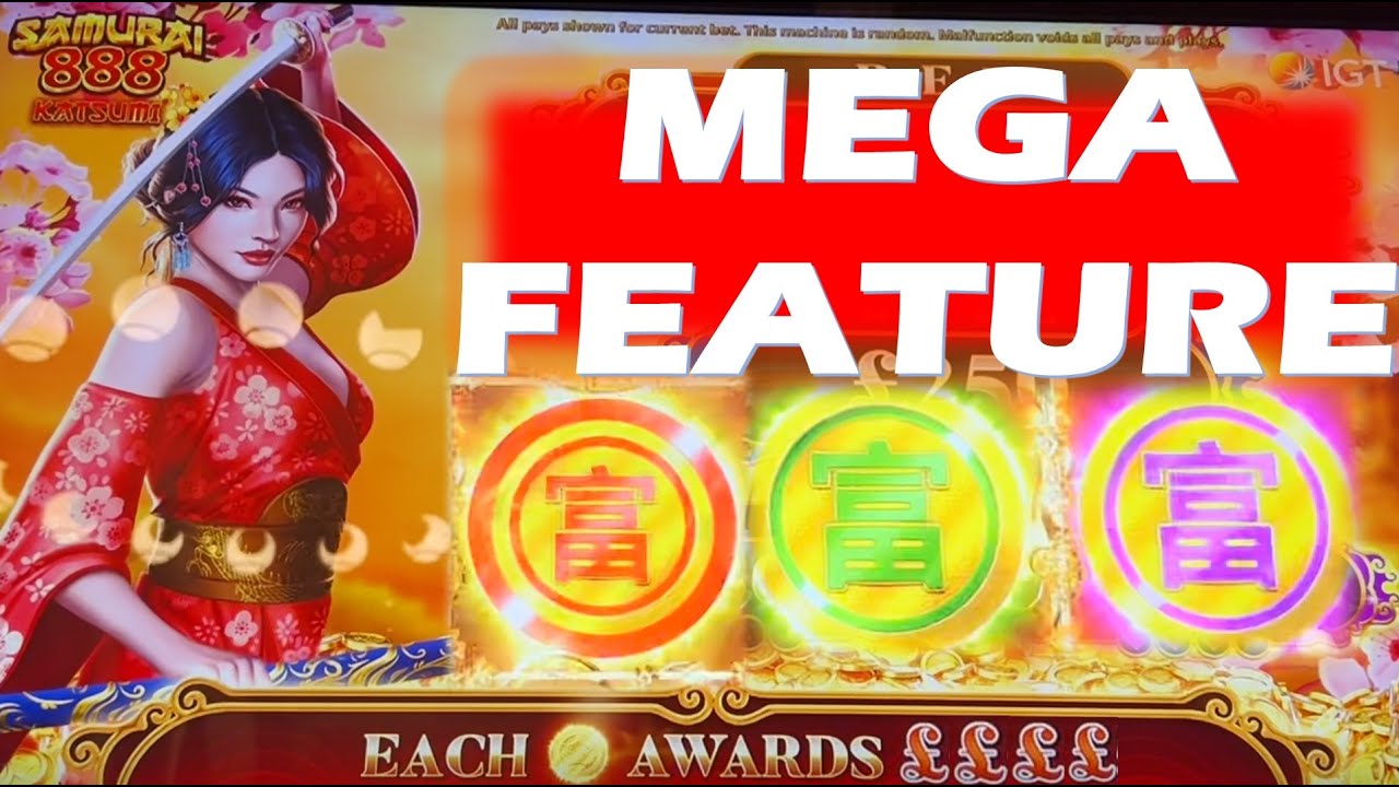 MEGA FEATURE £££ on Samurai 888 Katsumi BIG WIN - YouTube
