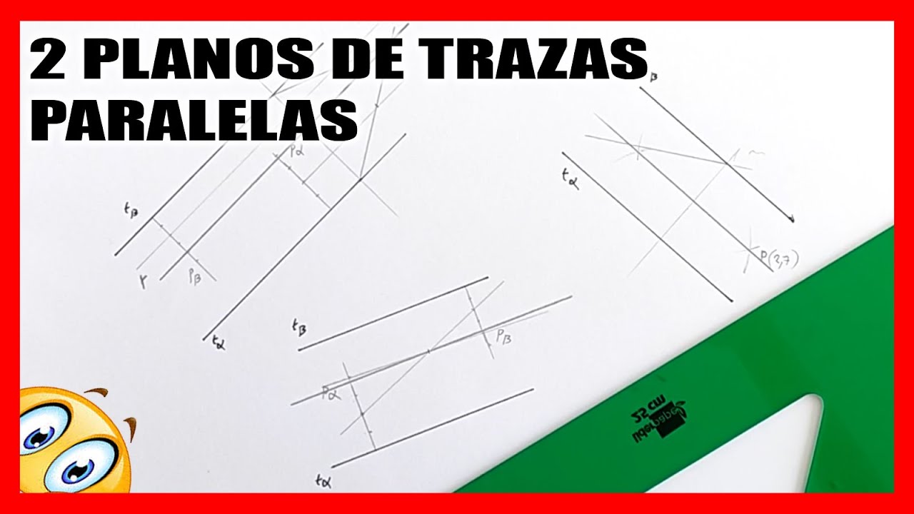 🔩 INTERSECCION de 2 PLANOS de trazas paralelas ⚙️ Sistema de planos ...