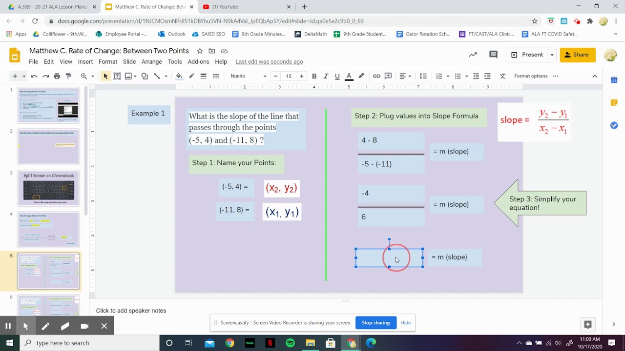 Rate Of Change Between Two Points YouTube
