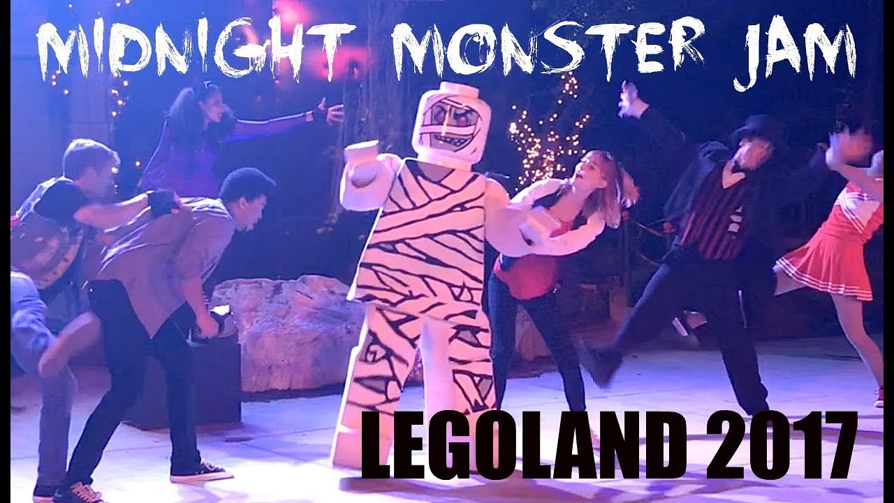 MIDNIGHT MONSTER JAM | LEGOLAND CALIFORNIA | BRICK OR TREAT 2017 - YouTube