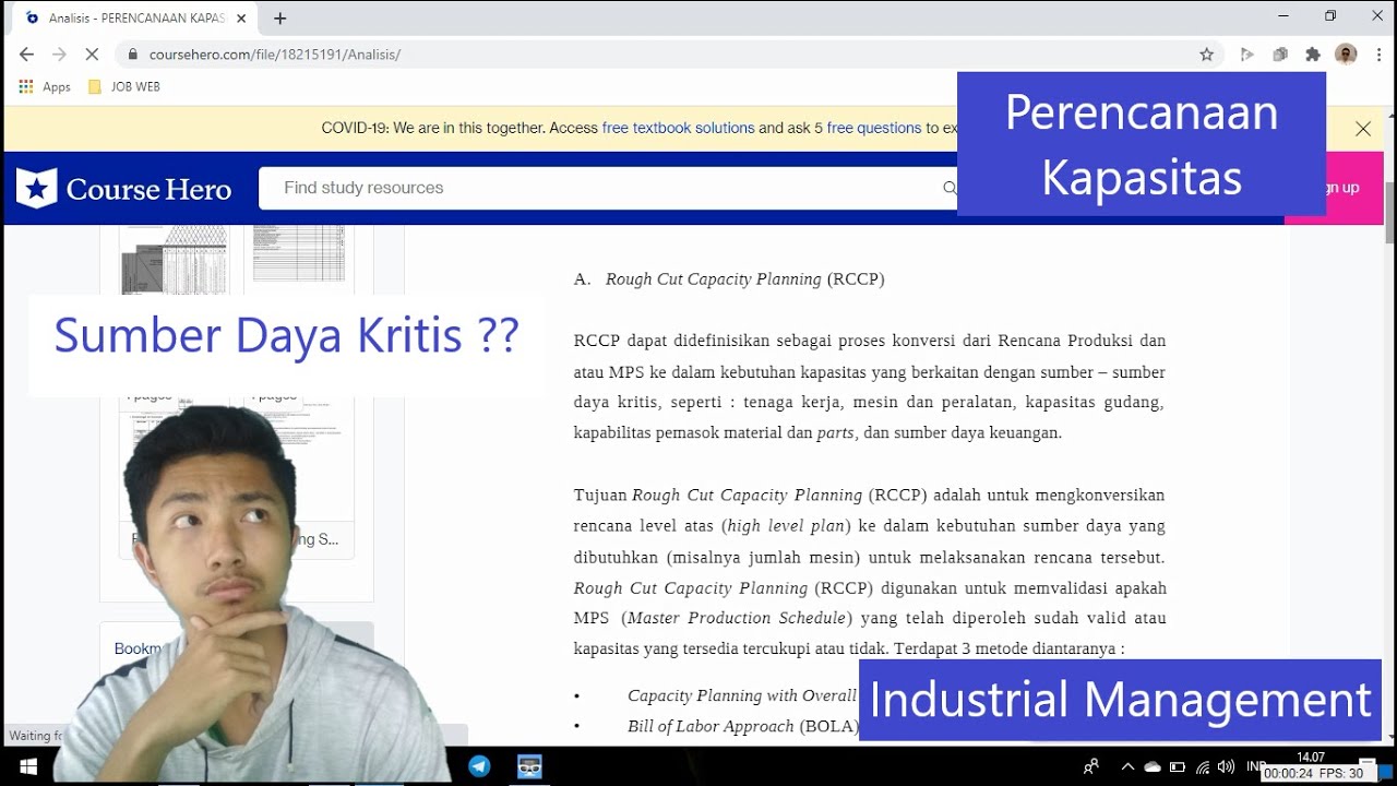 Perencanaan Kapasitas : Rough Cut Capacity Planning (RCCP) # ...