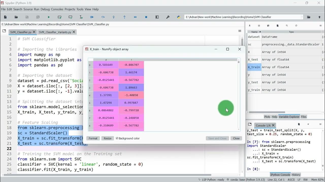 Classification: Support Vector Machine (SVM) 05: Basic Implementation using Python - YouTube