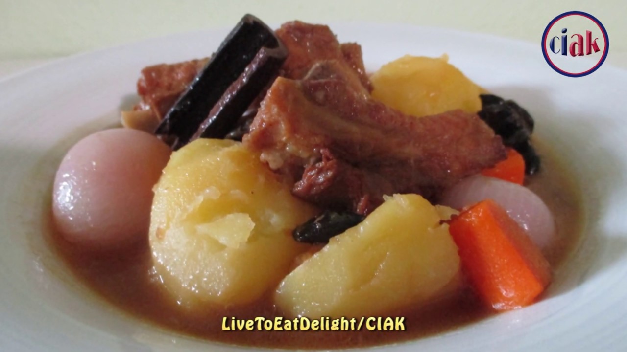 How to make PORK RIBS STEW with Potatoes, Carrots & Onions - YouTube