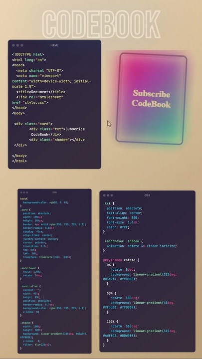 Card Hovering Animation Effect Using Html Css Coding Javascript 3044