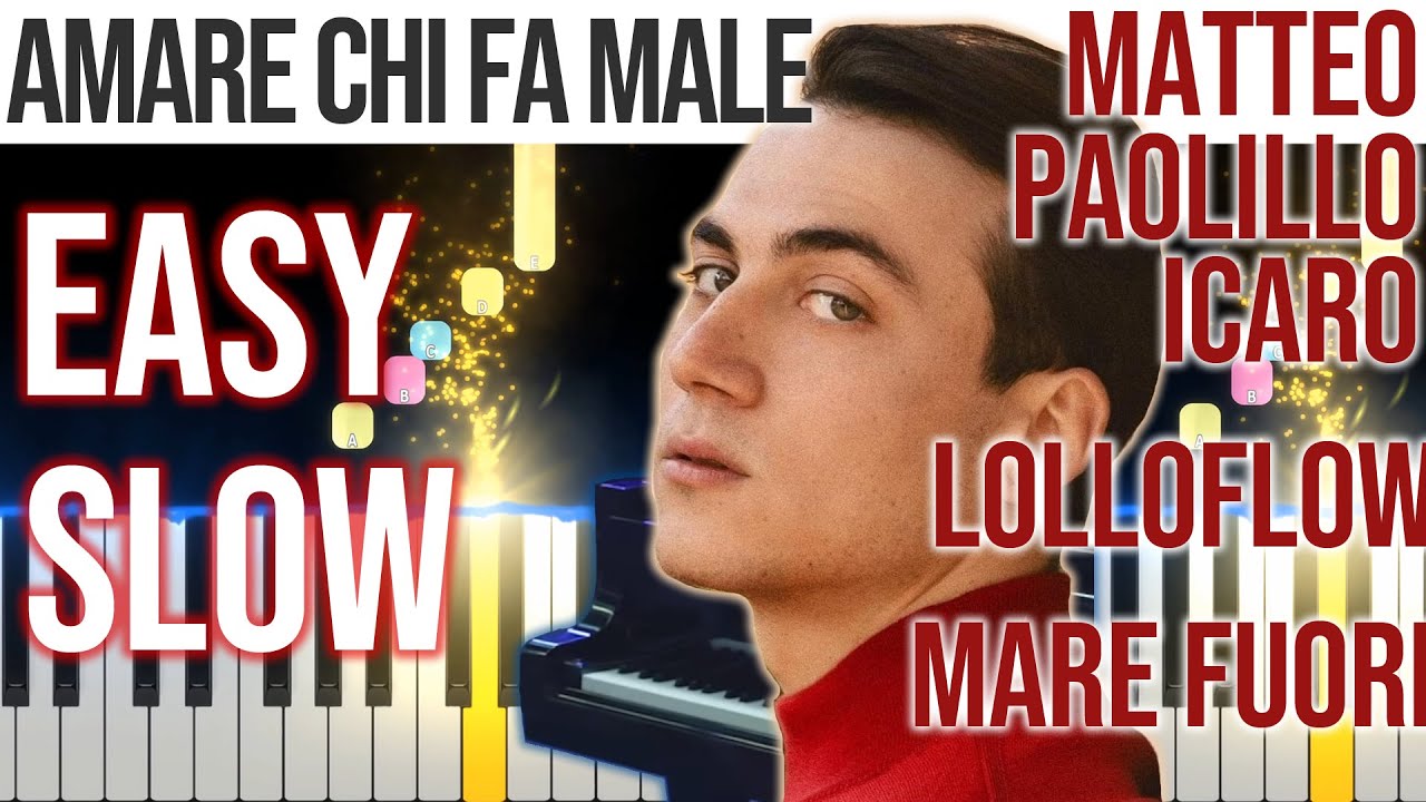 Amare Chi Fa Male - Matteo Paolillo Icaro (Domenico Cuomo) Lolloflow - EASY SLOW Piano Tutorial ...