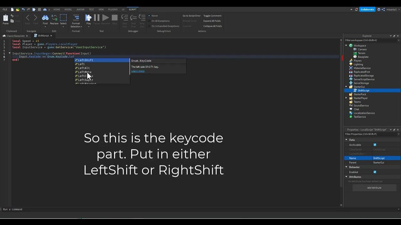 How To Make A Shift To Sprint Script In Roblox Studio YouTube how-to-make-a-shift-to-sprint-script-in-roblox-studio-youtube