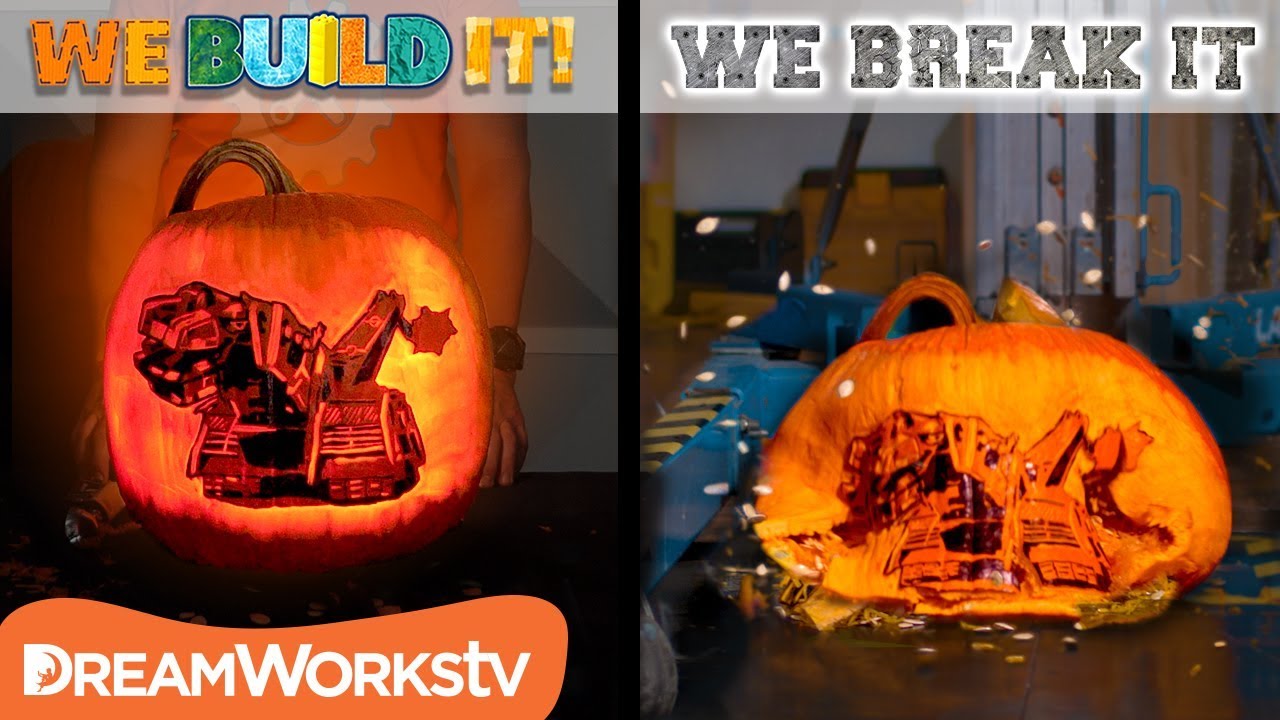 Pumpkin Carving Meets Drop of Doom | WE BUILD IT WE BREAK IT - YouTube