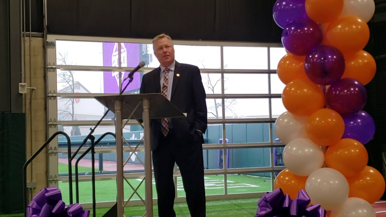 Softball coach John Rittman and players at ribbon cutting - YouTube