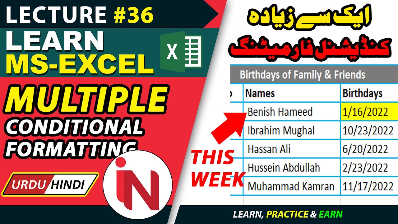 Multiple Rules Conditional Formatting Learn Microsoft Excel Lecture Multiple Rules Conditional Formatting Learn Microsoft Excel Lecture