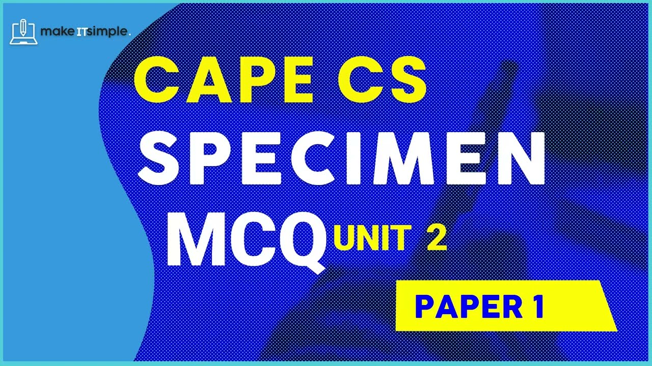 CS Unit 2 MCQ Specimen 2022 - YouTube