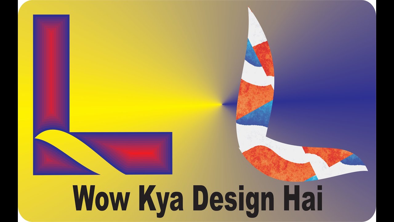 Wow Kya Design Hai | Alphabetical Logo Design L | Using CorelDraw ...