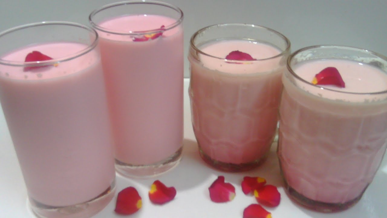 Summer special: Rose Milk in 2 ways by To C Usha|Using Badam Pisin and ...