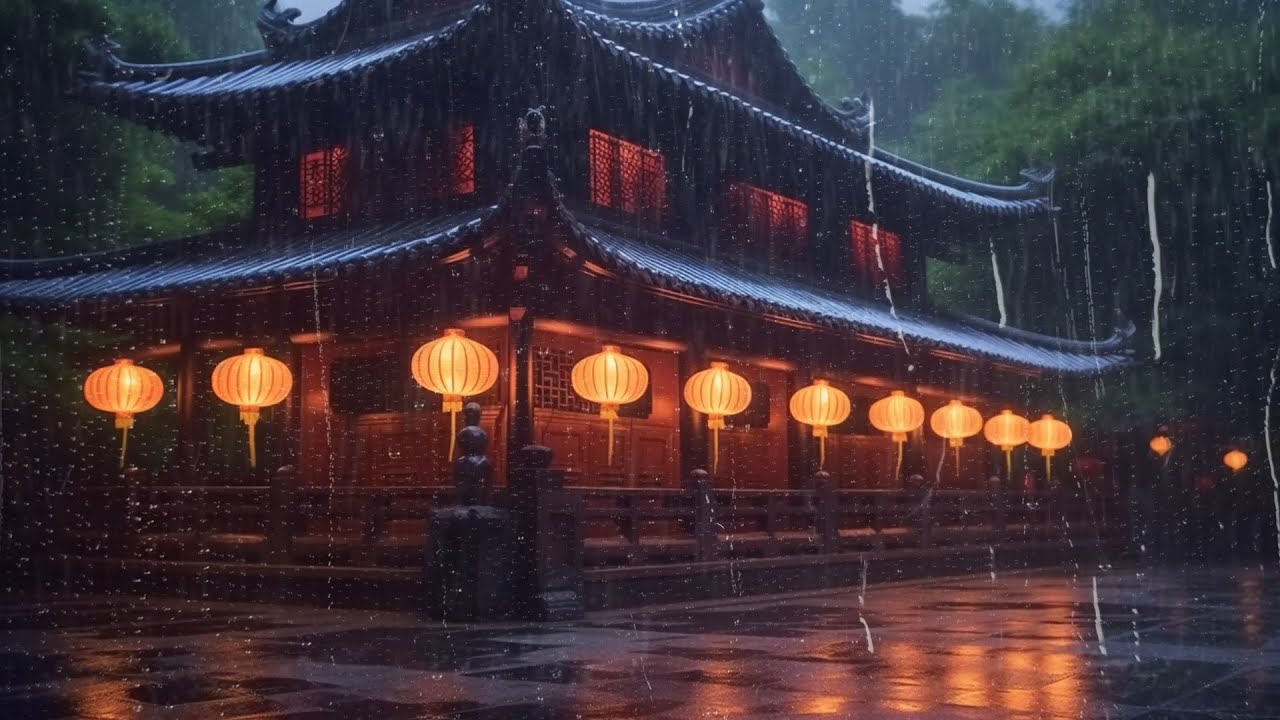 Rainy Night Melody: Relaxing Rain on Window & Heavy Rain Sounds for ...