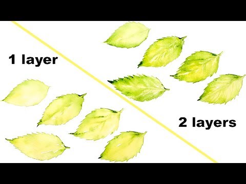 Beginners Watercolors Leaves Painting Tutorial - YouTube