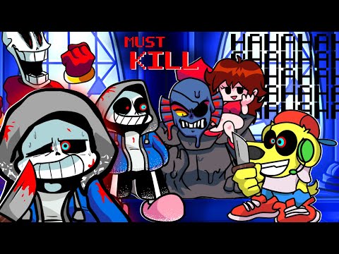 SANS GOES CRAZY!! Friday Night Funkin DUSTTALE Remastered... FNF Mods #68