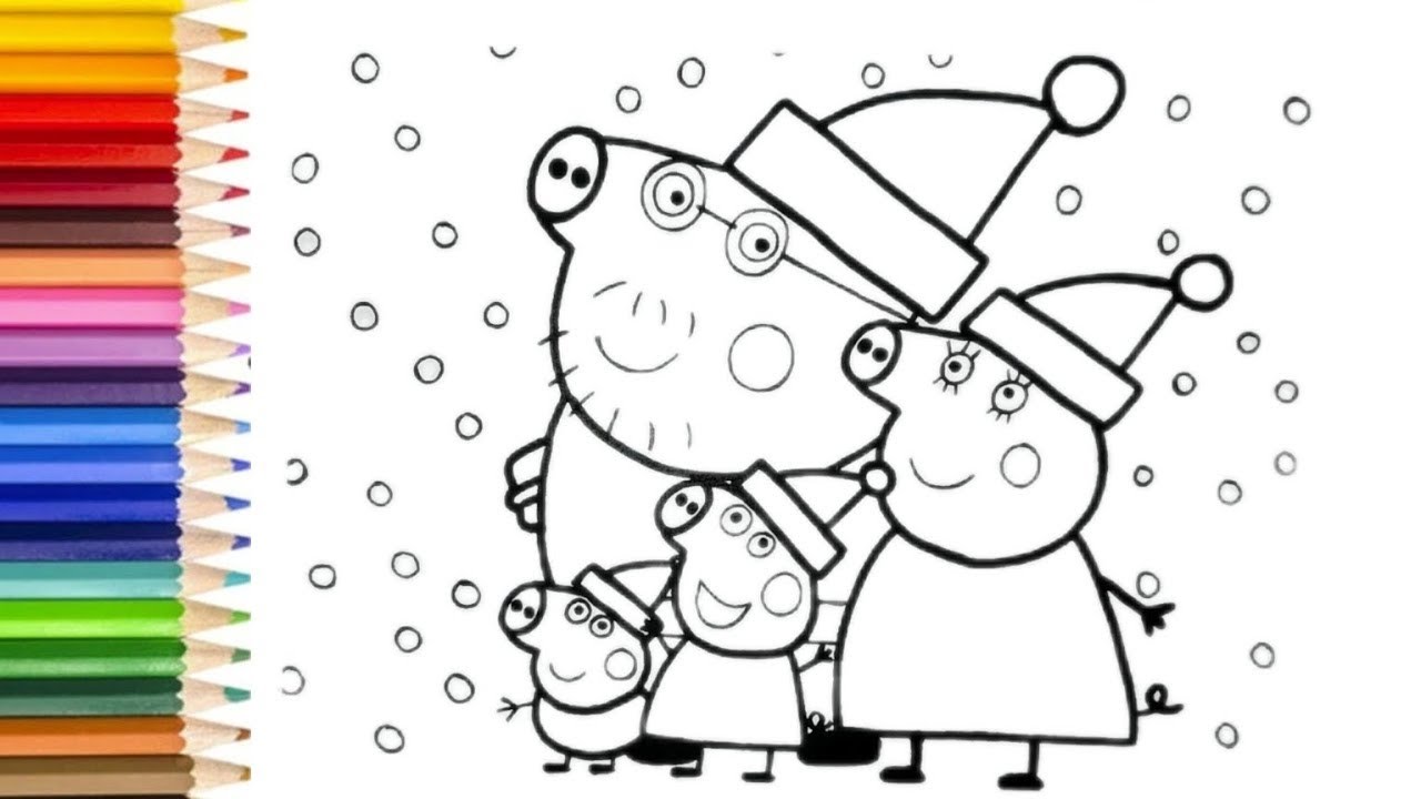peppa painting l peppa pig drawing with colour l peppa coloring l ...