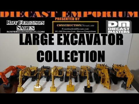 1:50 Scale Diecast Model Excavator Collection Part 2: Large Excavators ...