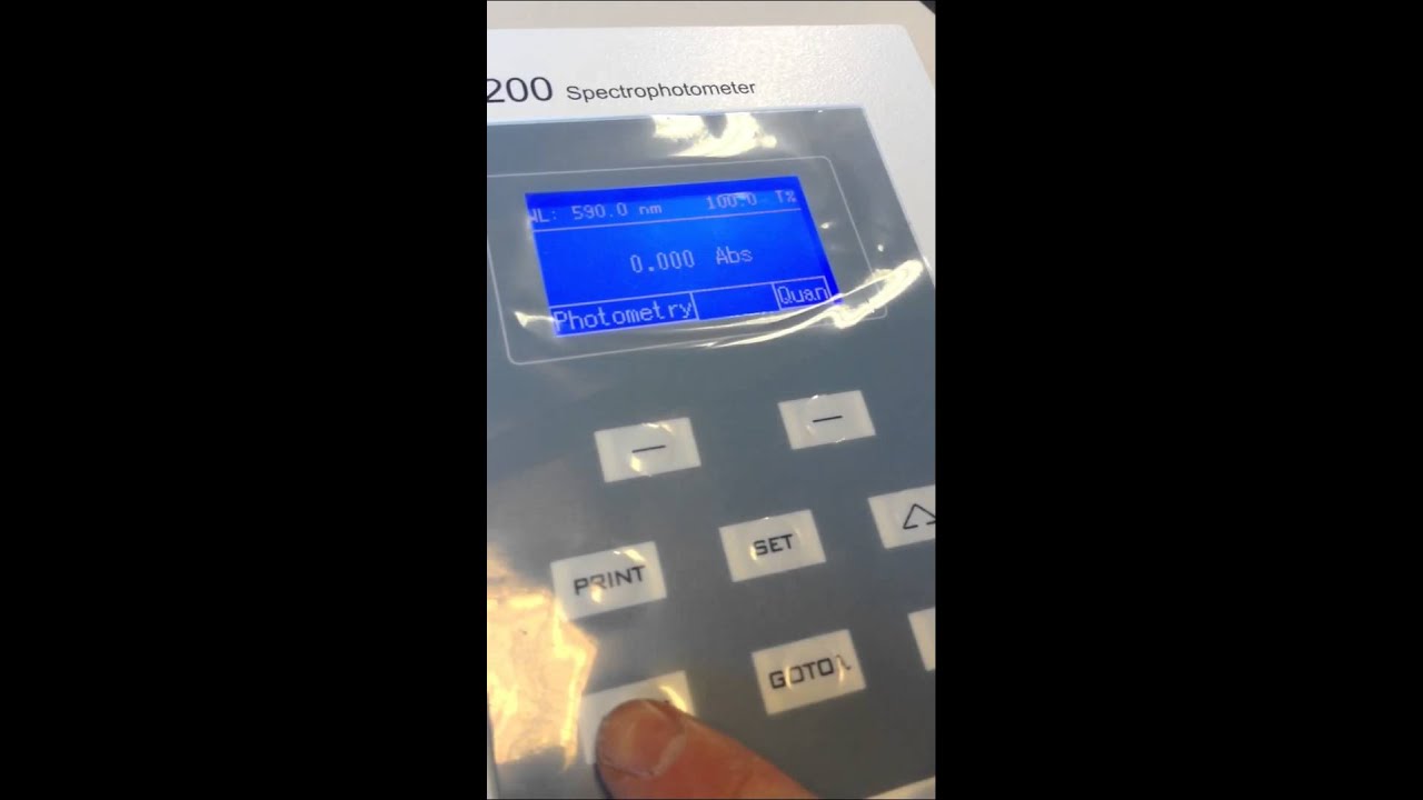 Spectrophotometer VWR V-1200 - YouTube
