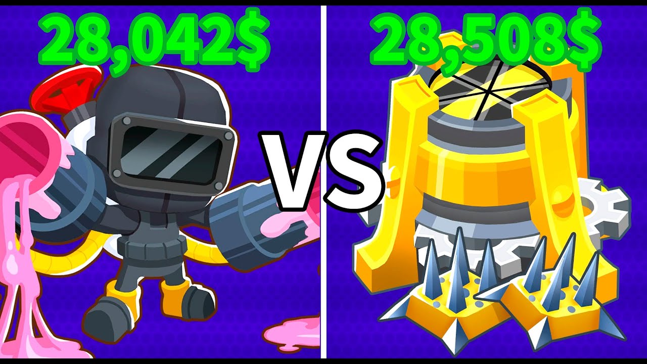 BTD 6 Glue Gunner vs Spike Factory - YouTube