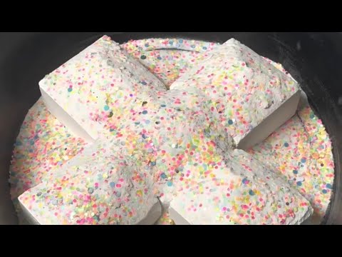 White Sand & Confetti Glitter on Fresh Chalk 💕 - YouTube