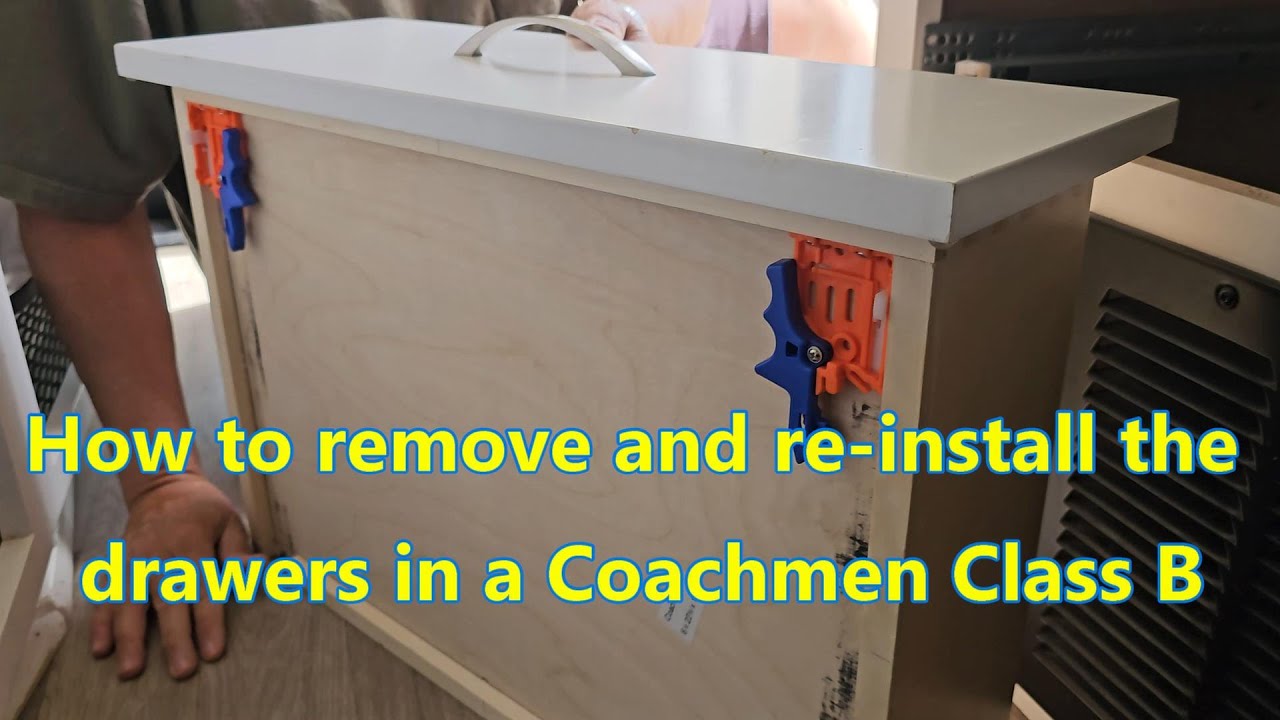 Removing and re-installing Coachmen Class B drawers - YouTube