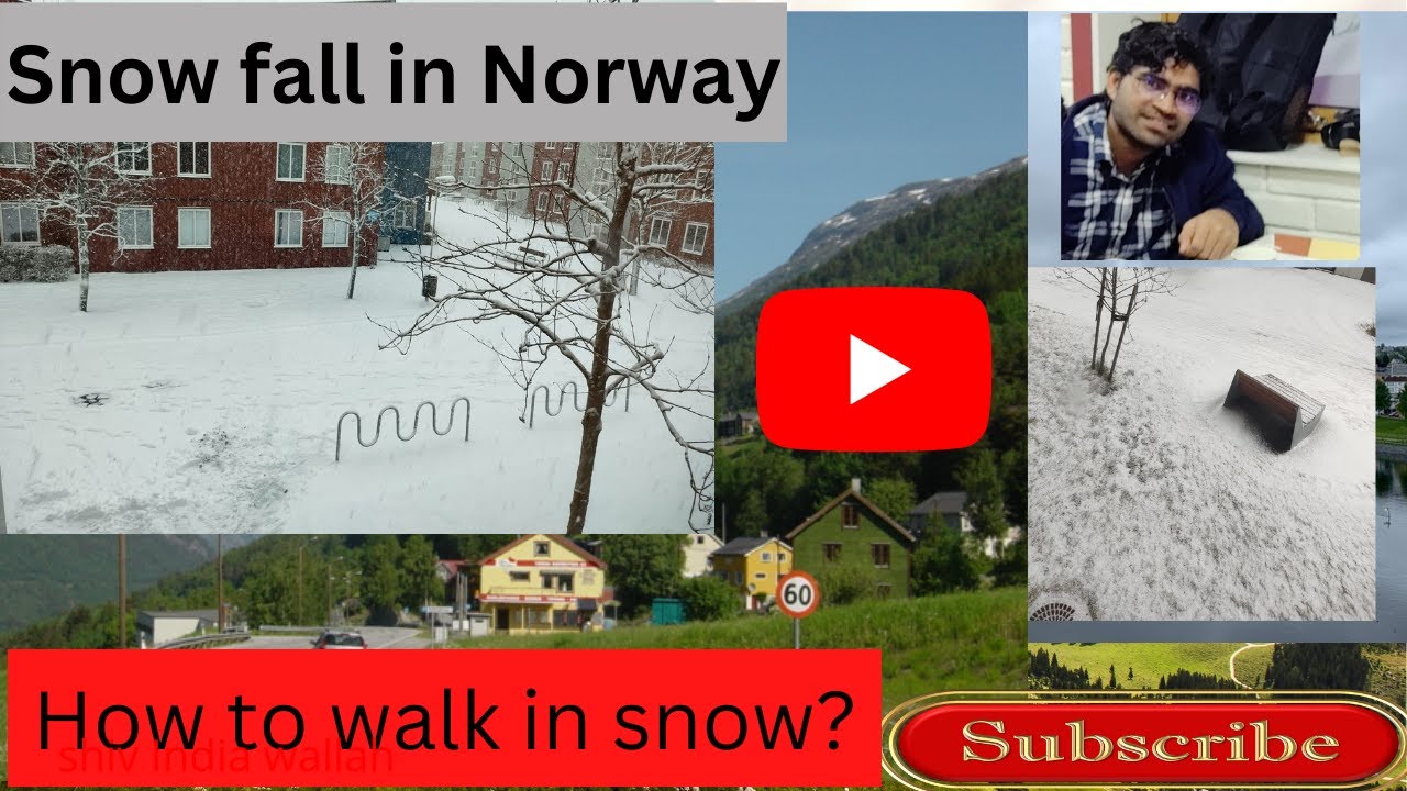 Snow fall weather in Trondheim Norway | How to walk in snow | Beautiful ...