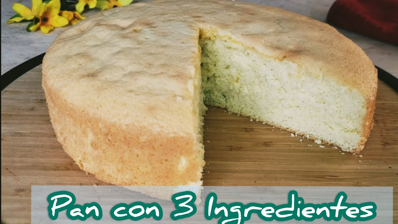 PAN ESPONJA CON SOLO 3 INGREDIENTES 😀 - YouTube