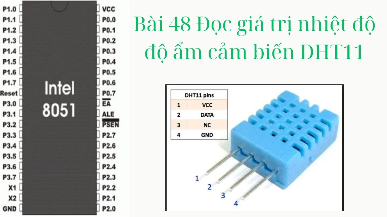 8051-Đọc giá trị nhiệt độ và độ ẩm bằng cảm biến DHT11 - YouTube
