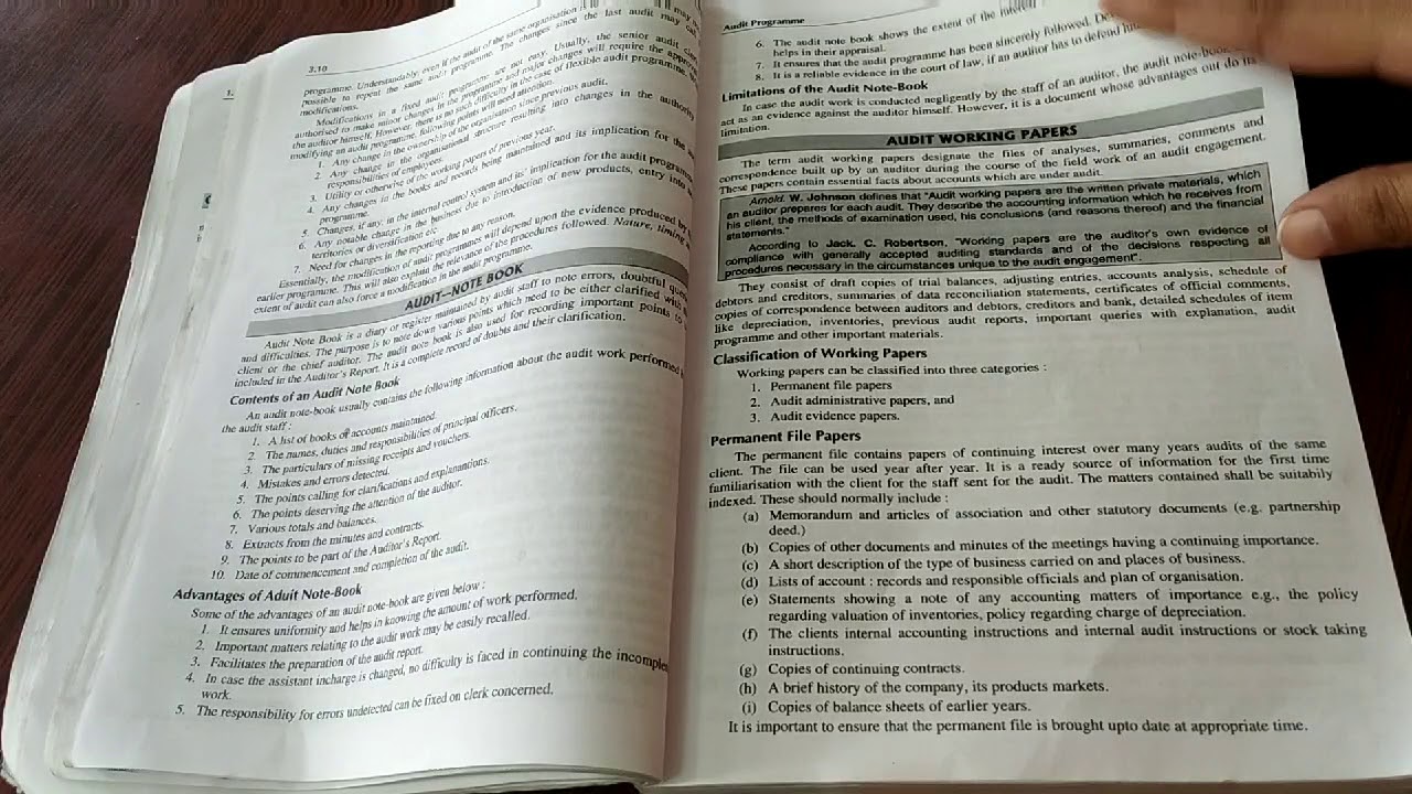 Audit Note Book and Audit Working Papers (Company Auditing ) - YouTube
