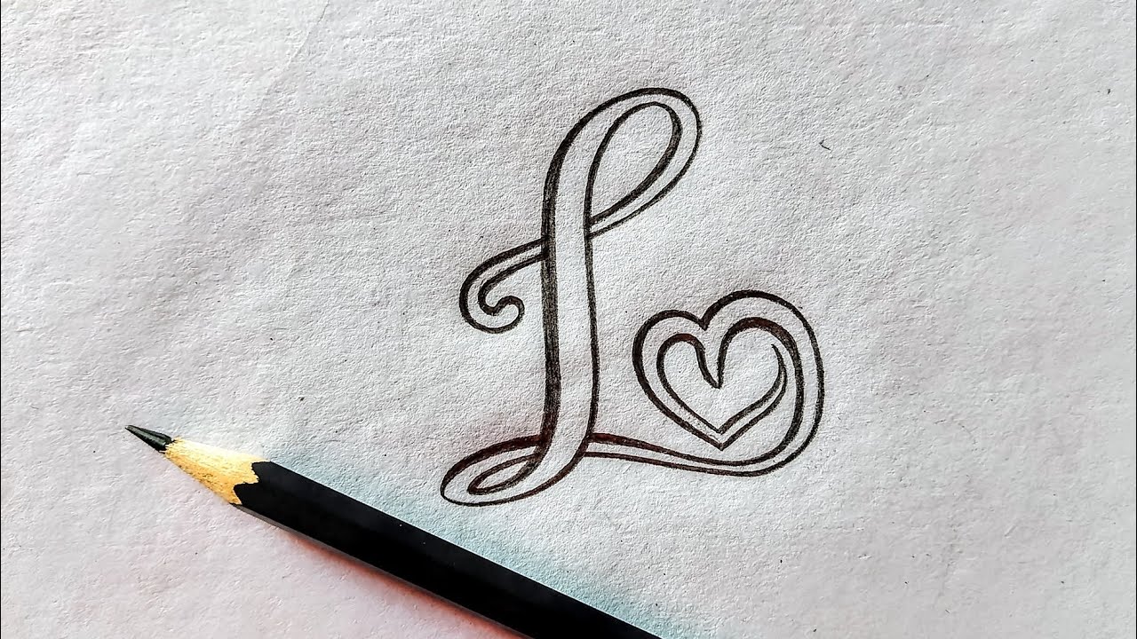 L letter stylish tattoo designs // beautiful L letter heart ️ design ...