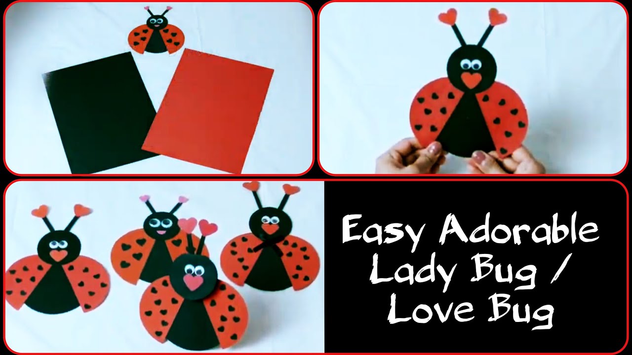 DIY Ladybug / Love bug Card - YouTube